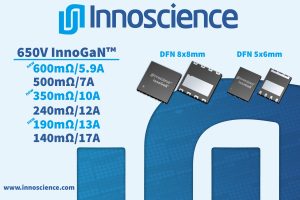 Innoscience extends its 650V product family with the addition of 190mΩ ...
